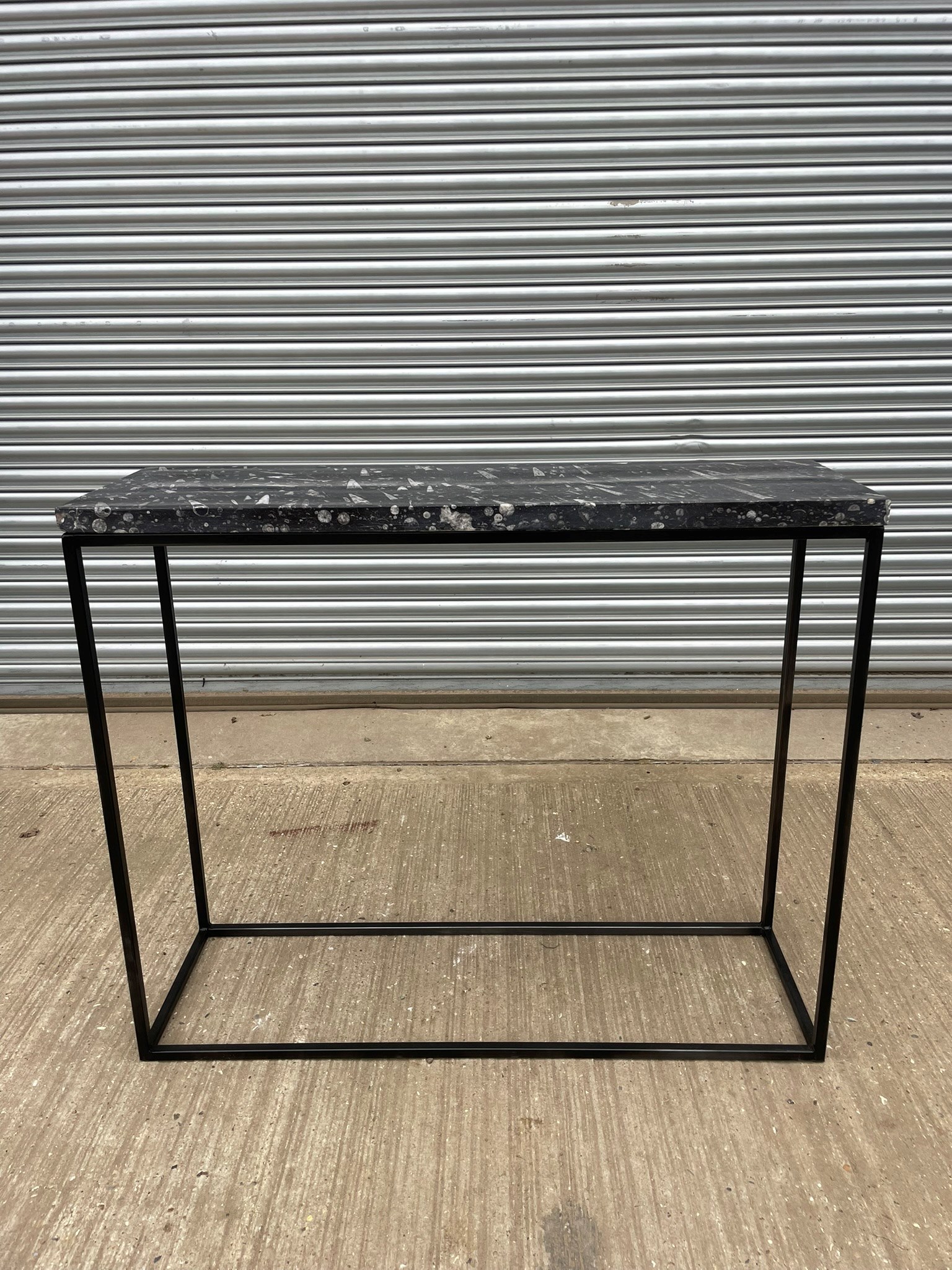 reclaimed granite top console table | Metroretro
